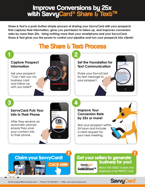 Real Estate Share & Text | SavvySchool